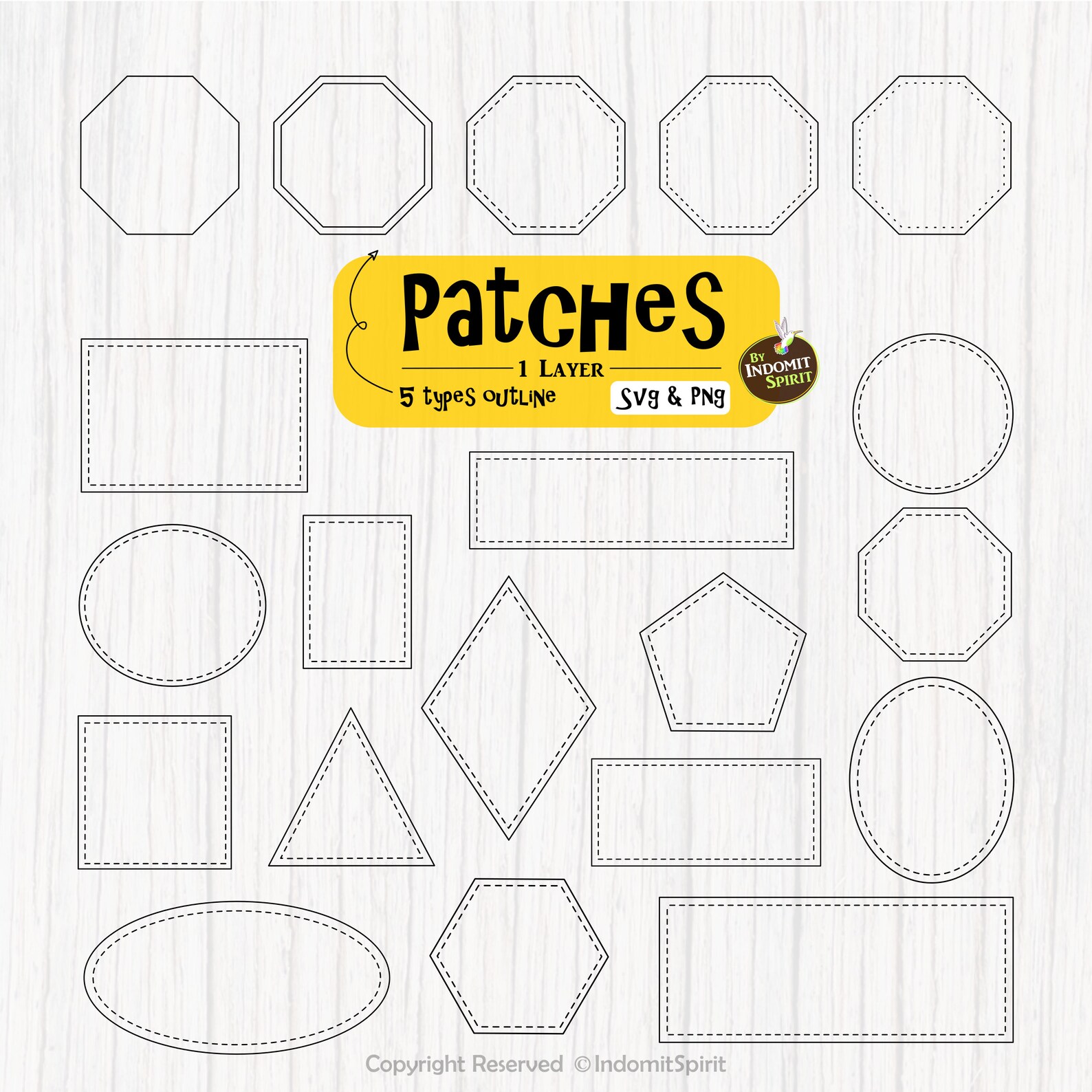 Patch Svg Bundle / Dotted Outline Svg Png / Tag With Dash Svg / Hat ...
