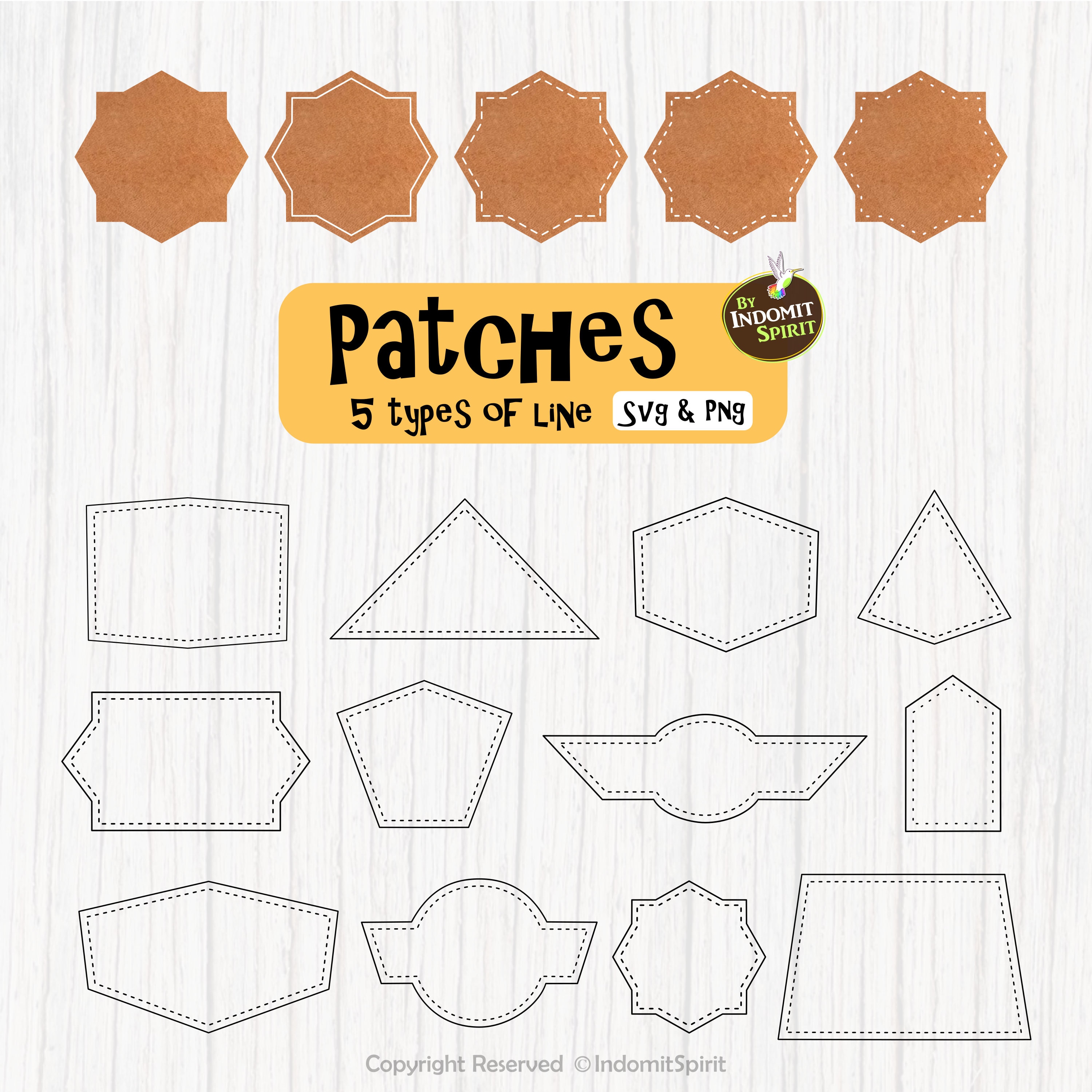Patch Svg & Png / Dotted Outline Svg / Patches Leather Png / Hat Tag ...