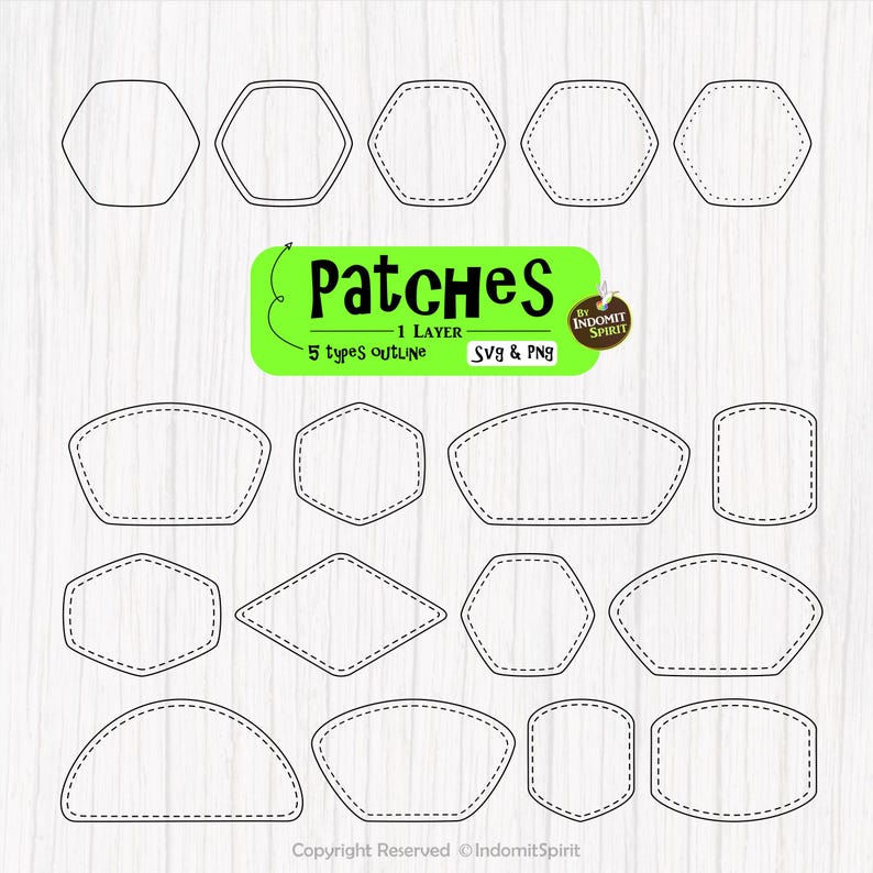 Patch Svg Bundle / Dotted Outline Svg Png / Tag With Dash Svg / Hat ...