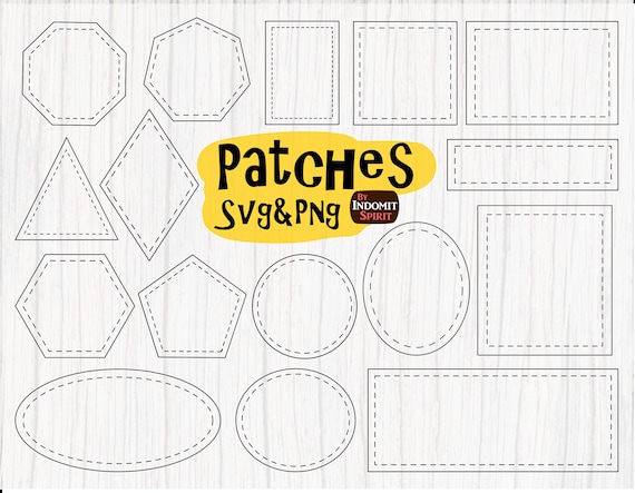 Patch Svg /dotted Outline Svg / Patches Leather Png / Hat - Etsy