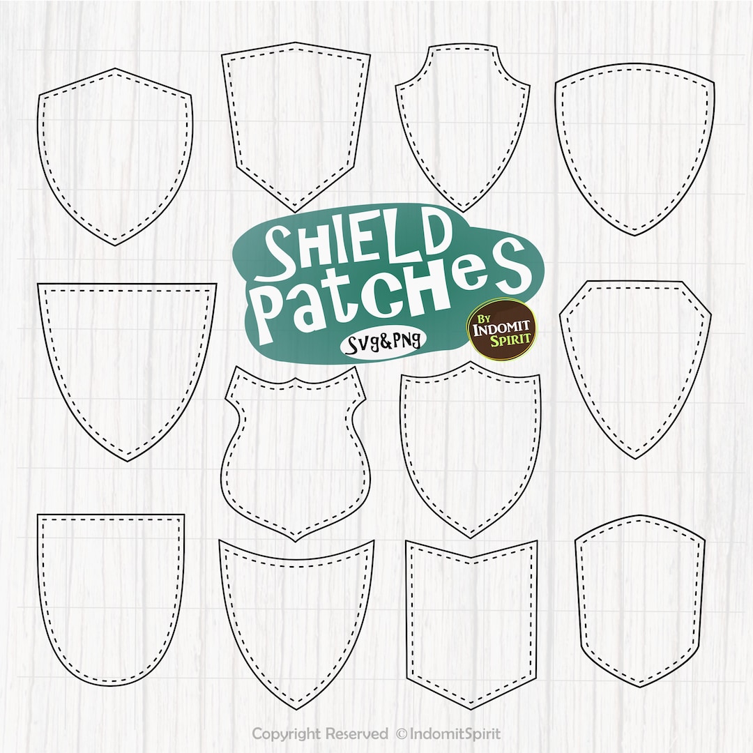 Shield Patch Svg & Png / Shield Label Svg-png / Dotted Outline Svg ...