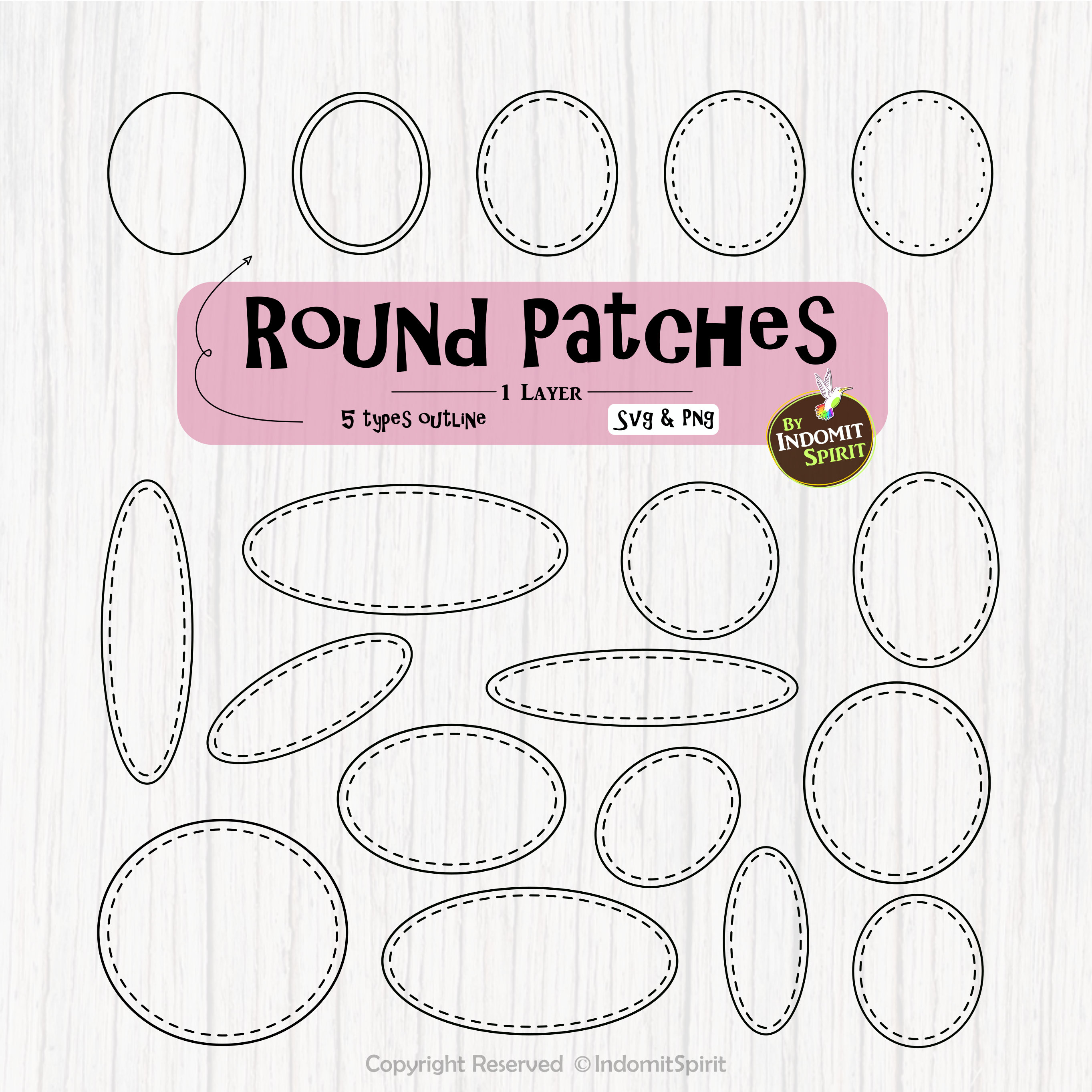Patch Svg Bundle / Dotted Outline Svg Png/ Patches Leather Png / Hat ...
