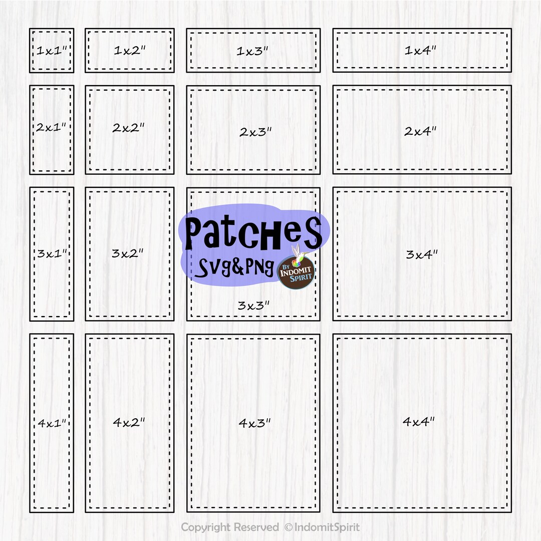 Buy Patch Svg /dotted Outline Svg /square Patches Straight Corners ...