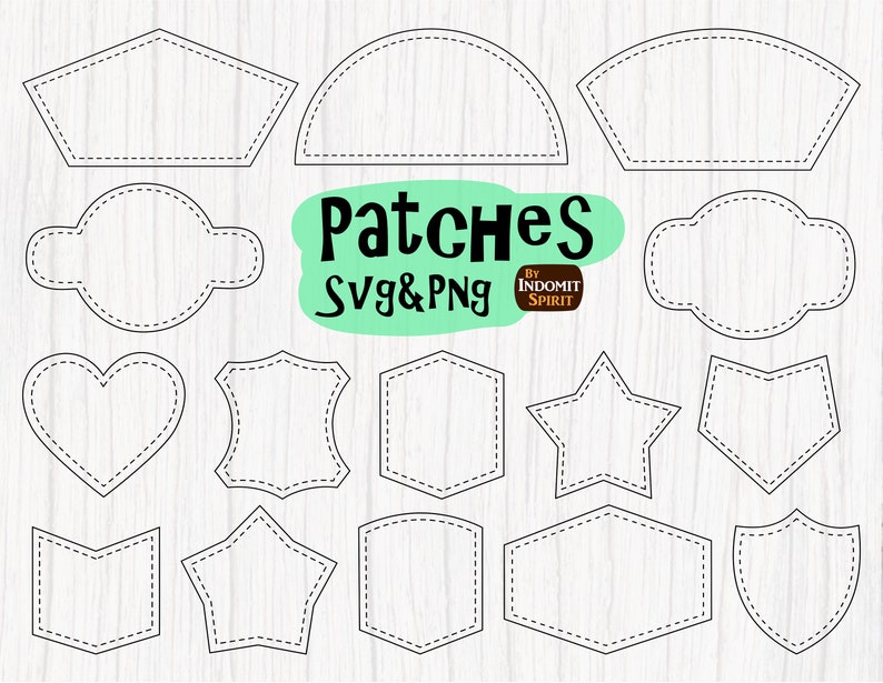 Patch Svg /dotted Outline Svg / Patches Leather Png / Hat Patches Svg ...