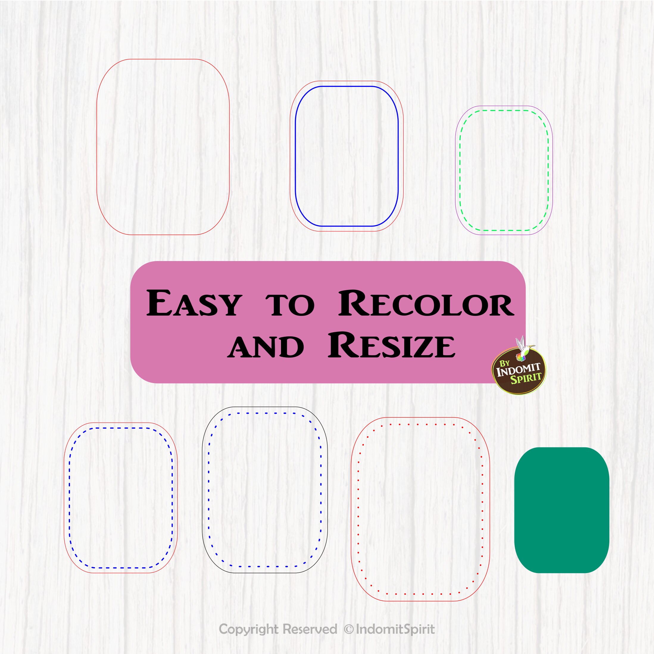 Layered Patch SVG & PNG Bundle, 6 Outline Types (digital Download) - Etsy