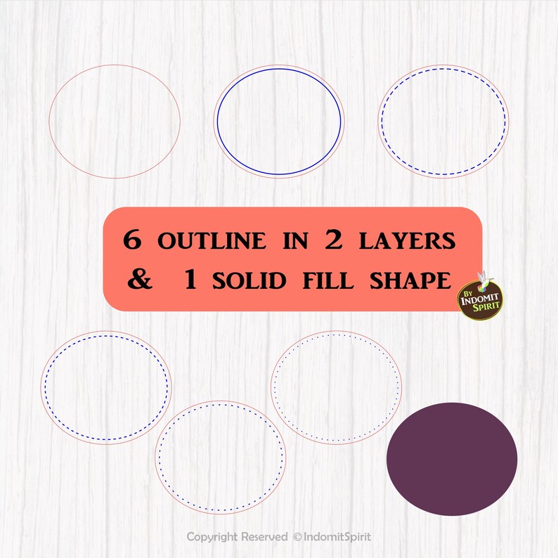 Patch SVG Bundle: 2-layer Outline, 6 Shapes (digital Download) - Etsy