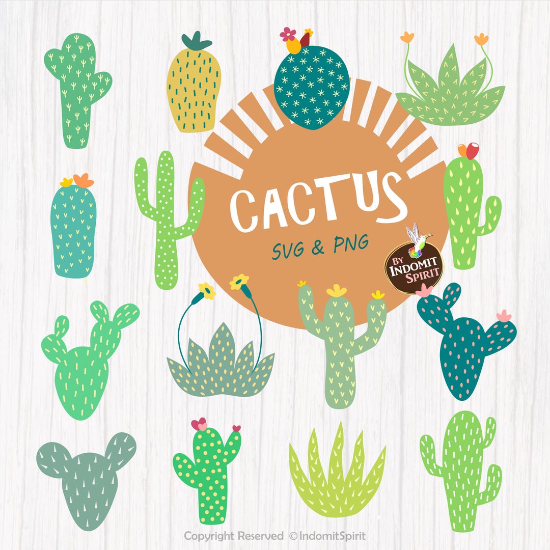 Cactus Svg / Succulent Packing Png / Custom Cacti Set / Aloe Vera Print ...