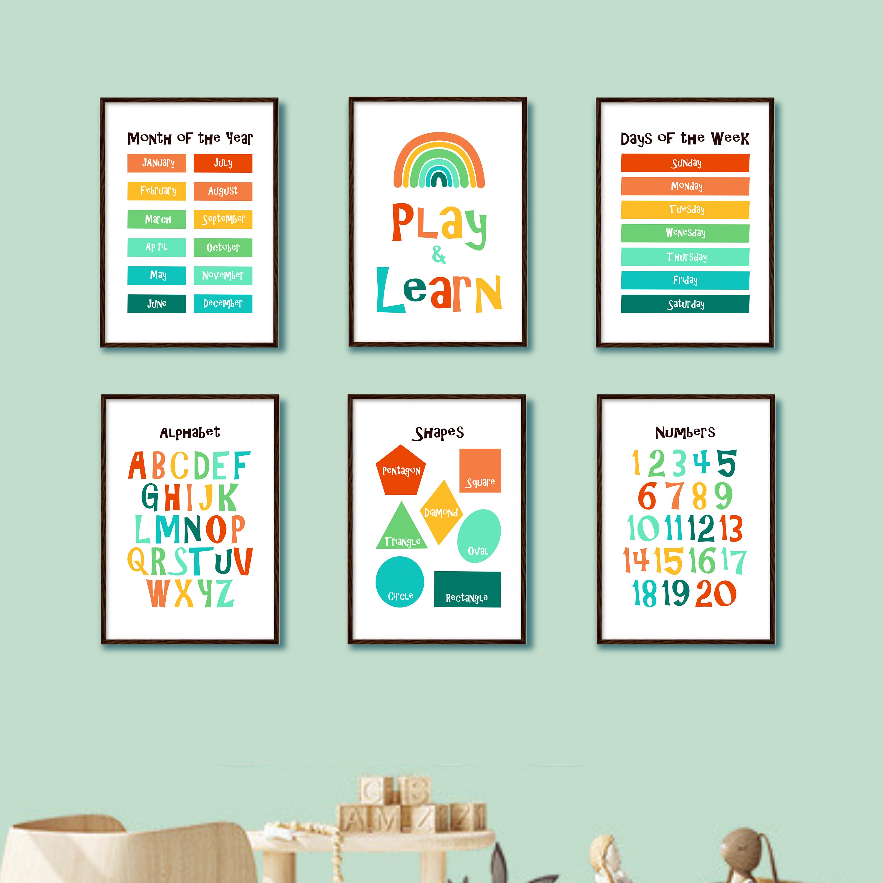 Educational Posters Png Pdf / Preschool Collection/ Montessori ...
