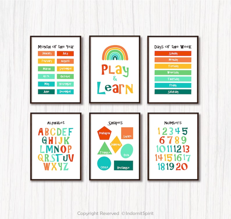 Educational Posters Png Pdf / Preschool Collection/ Montessori ...