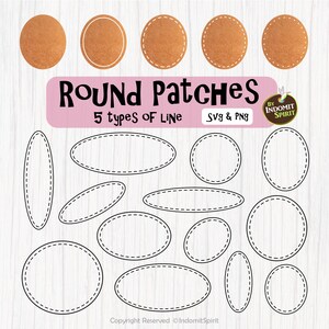 Round Patch Svg & Png /dotted Outline Svg / Patches Leather Png / Hat ...