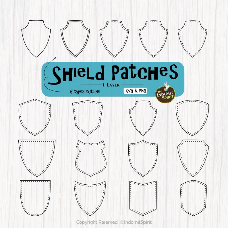 Shield Patch Svg & Png / Shield Label Svg-png / Dotted Outline Svg ...