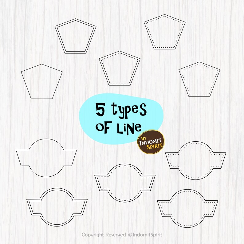 Patch Outline SVG & PNG Bundle, 60 Label Cut Files (digital Download ...