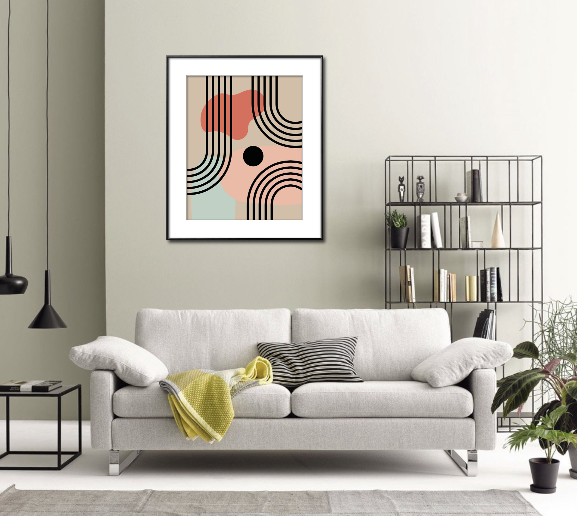 Boho Abstract Wall Art , 7 Piece Printable Bundle, Modern Bohemian ...
