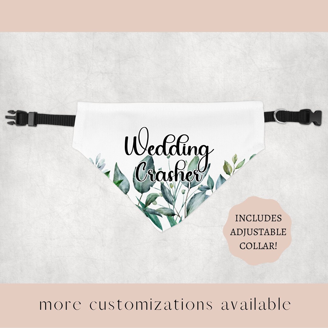 DOG BANDANA, Wedding Crasher, Wedding Bandana, Boho Wedding Dog Bandana ...