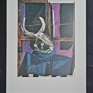 Pablo Picasso still Life With Ox Skull, 1942 Vintage Poster From 1986 ...
