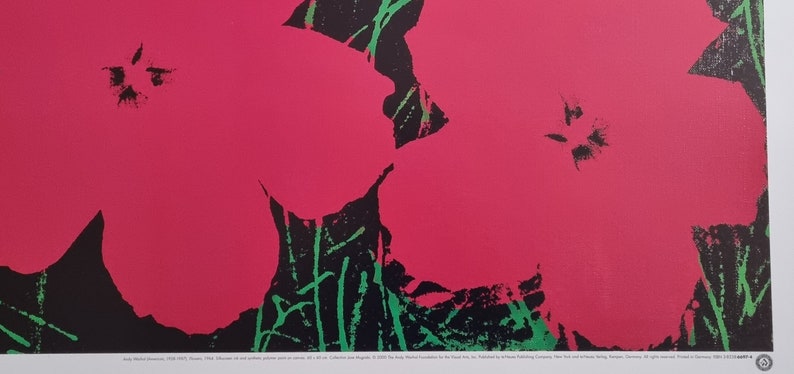 Andy Warhol "flowers, 1964" Dimensions 90 X 90 Cm. 35.43"x35.43 ...