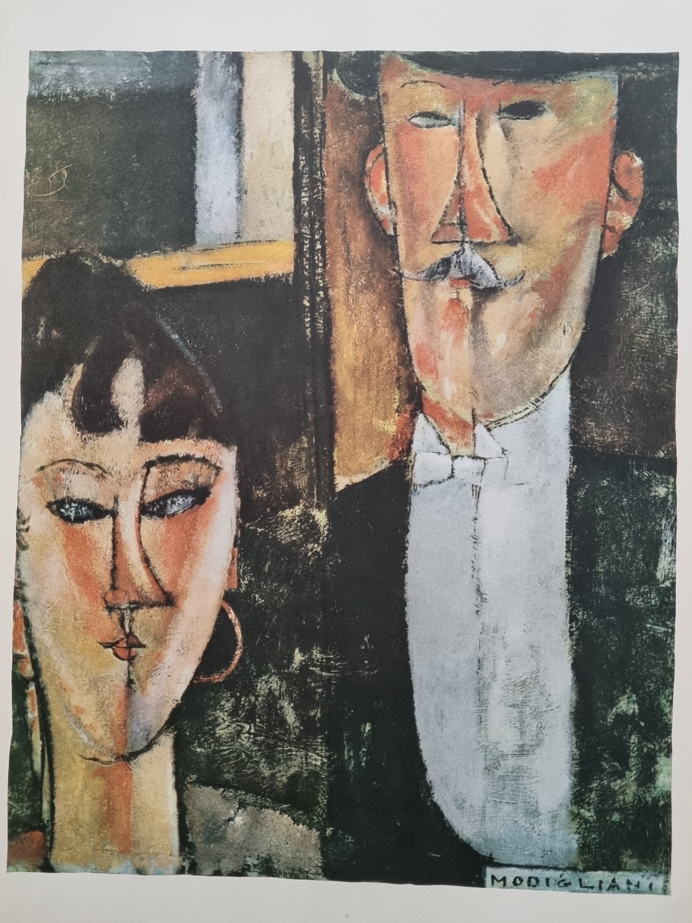 Amedeo Modigliani 1884-1920 the Spouses 1915 Vintage Lithograph From ...