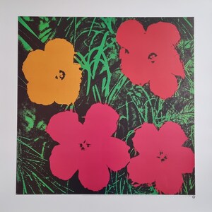 Andy Warhol "flowers, 1964" Dimensions 90 X 90 Cm. 35.43"x35.43 ...