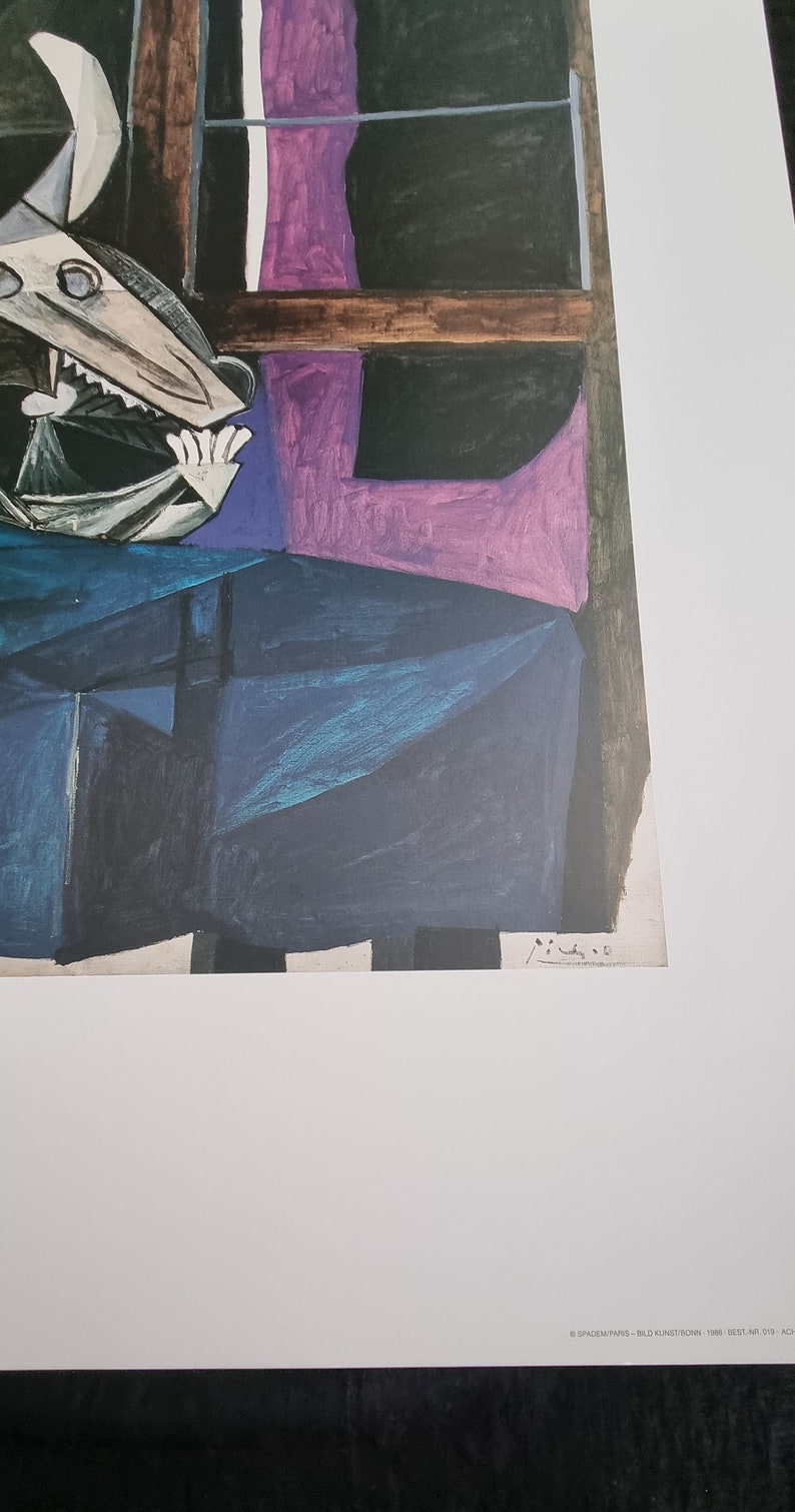 Pablo Picasso still Life With Ox Skull, 1942 Vintage Poster From 1986 ...