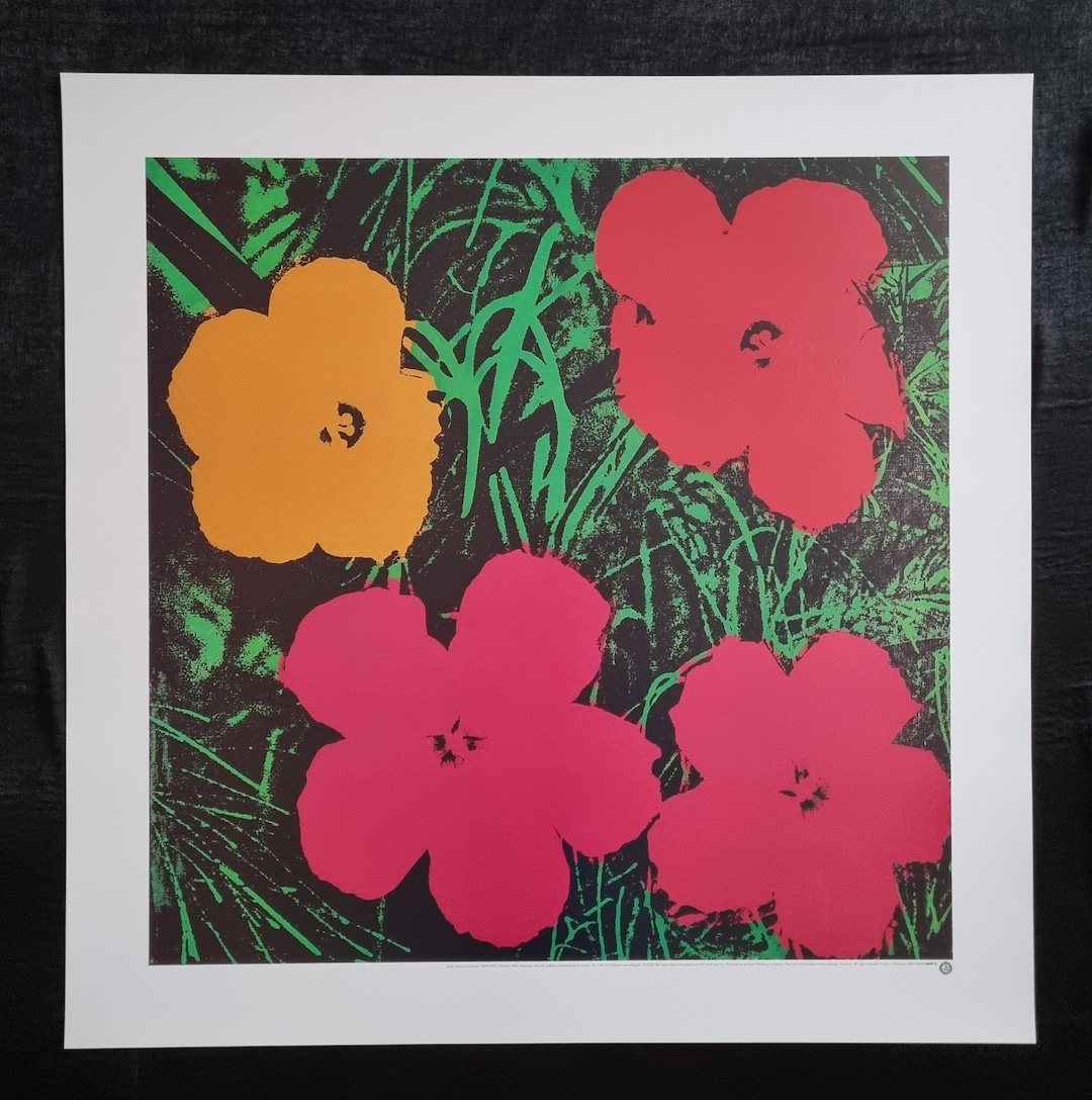 Andy Warhol "flowers, 1964" Dimensions 90 X 90 Cm. 35.43"x35.43 ...