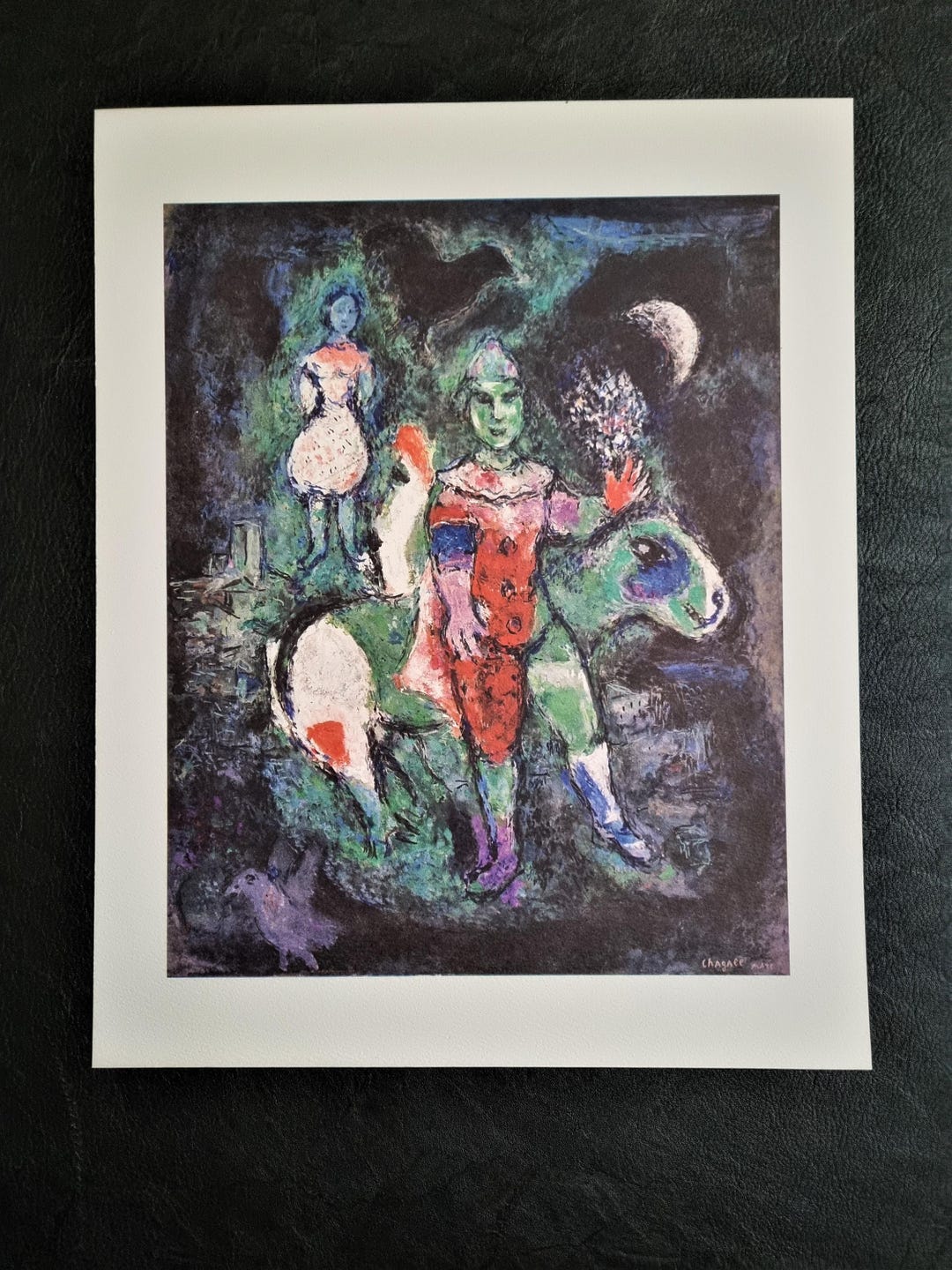 Marc Chagall the Departure of the Harlequin 1968 Vintage Lithograph ...