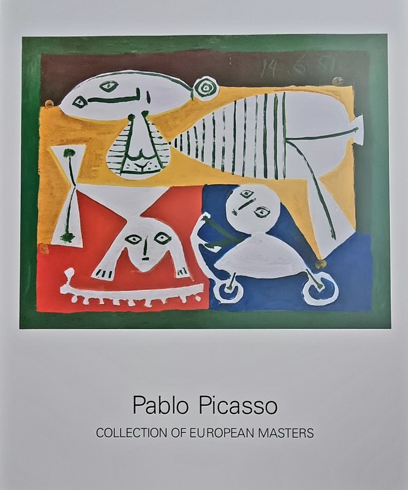 Pablo Picasso mother and Children Playing, 1961 Vintage Poster ...