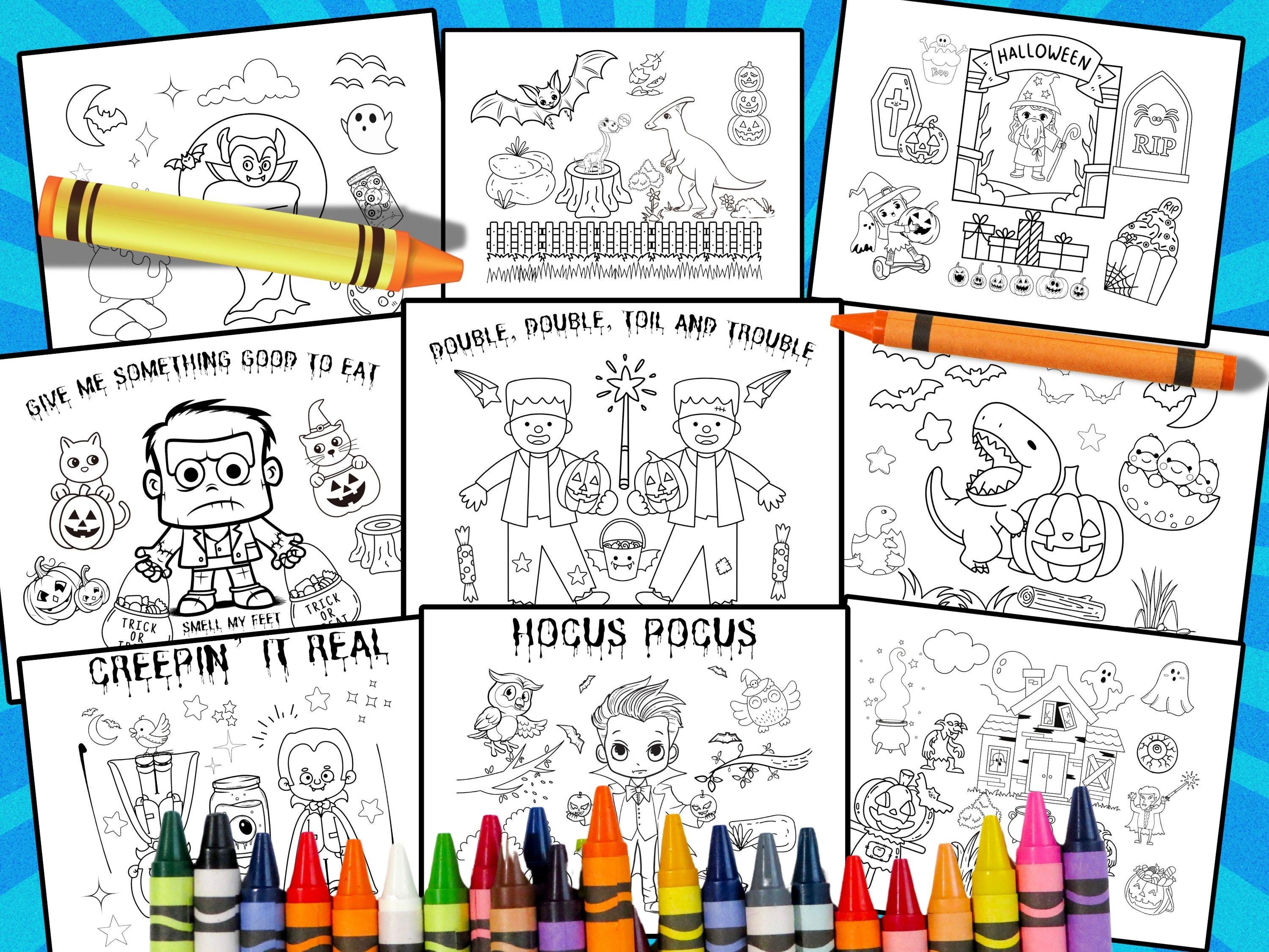 Halloween Activity Sheet (coloring Pages) | 20 Fun Pages for Kids - Etsy