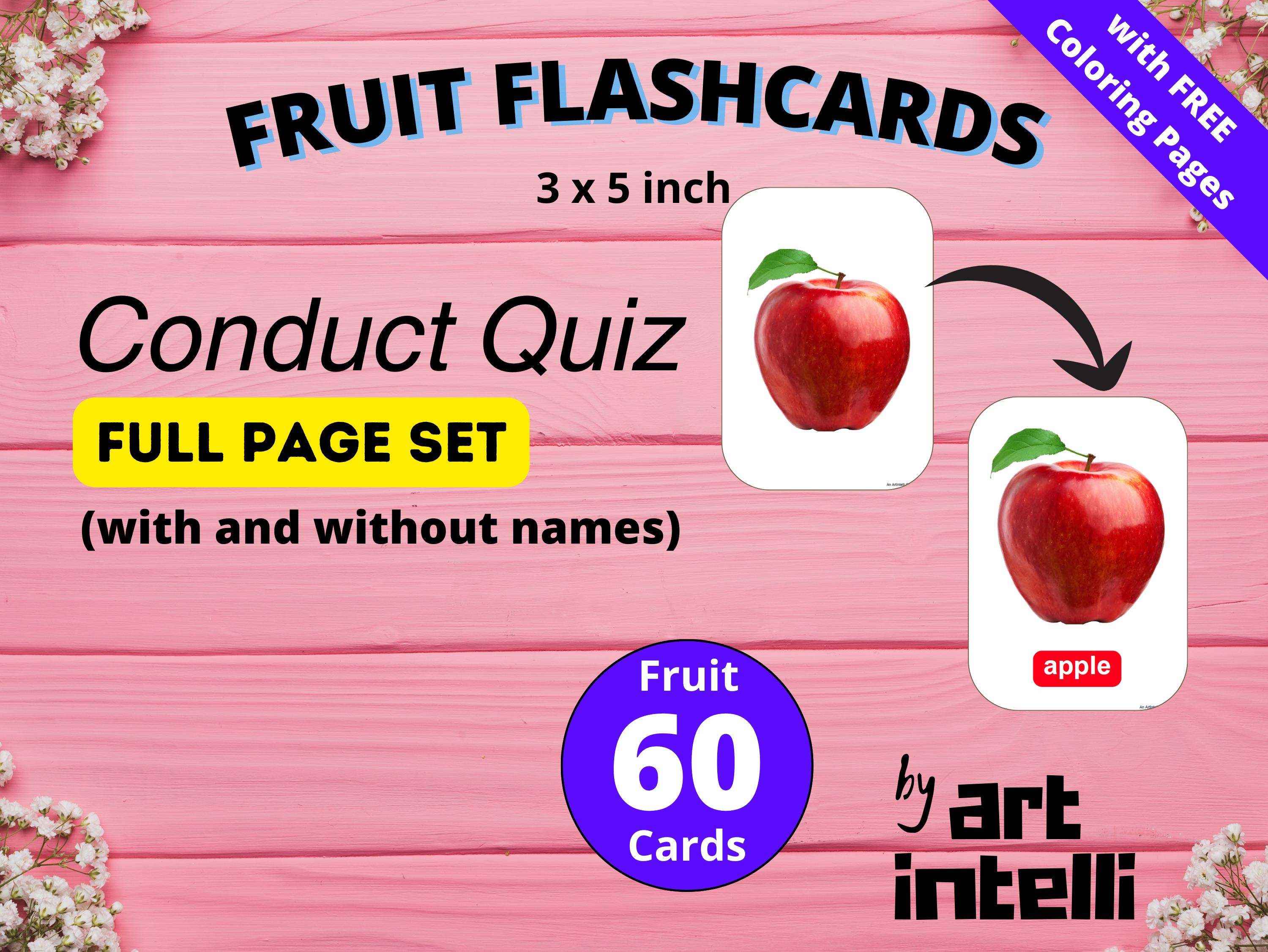 Fruit Flashcards - 60 Real Picture Cards for Montessori and Homeschool ...