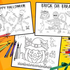 Halloween Activity Sheet (coloring Pages) | 20 Fun Pages for Kids - Etsy
