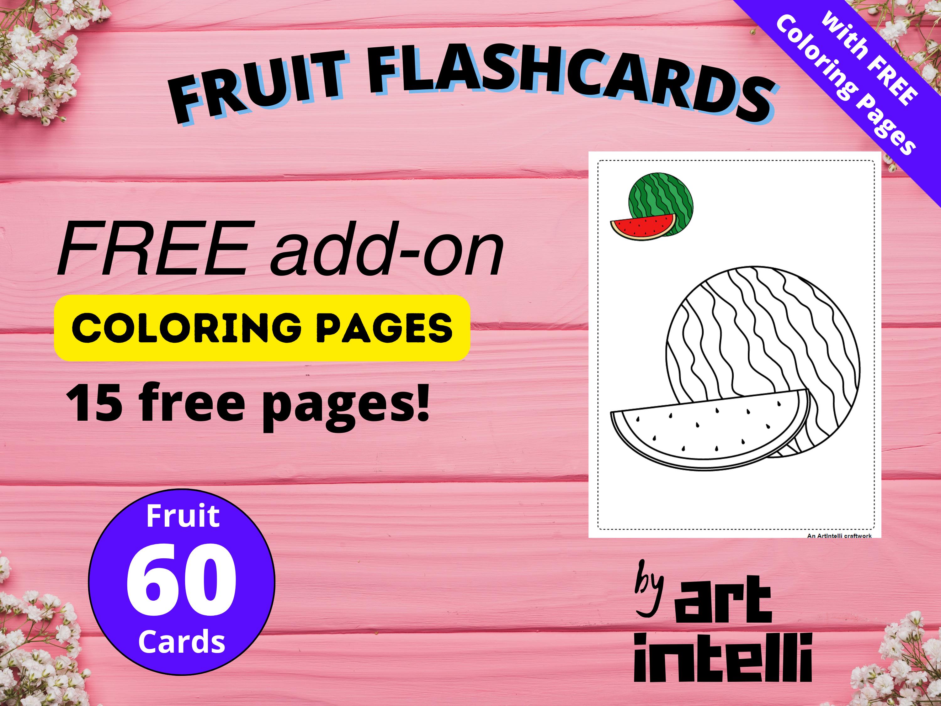 Fruit Flashcards - 60 Real Picture Cards for Montessori and Homeschool ...