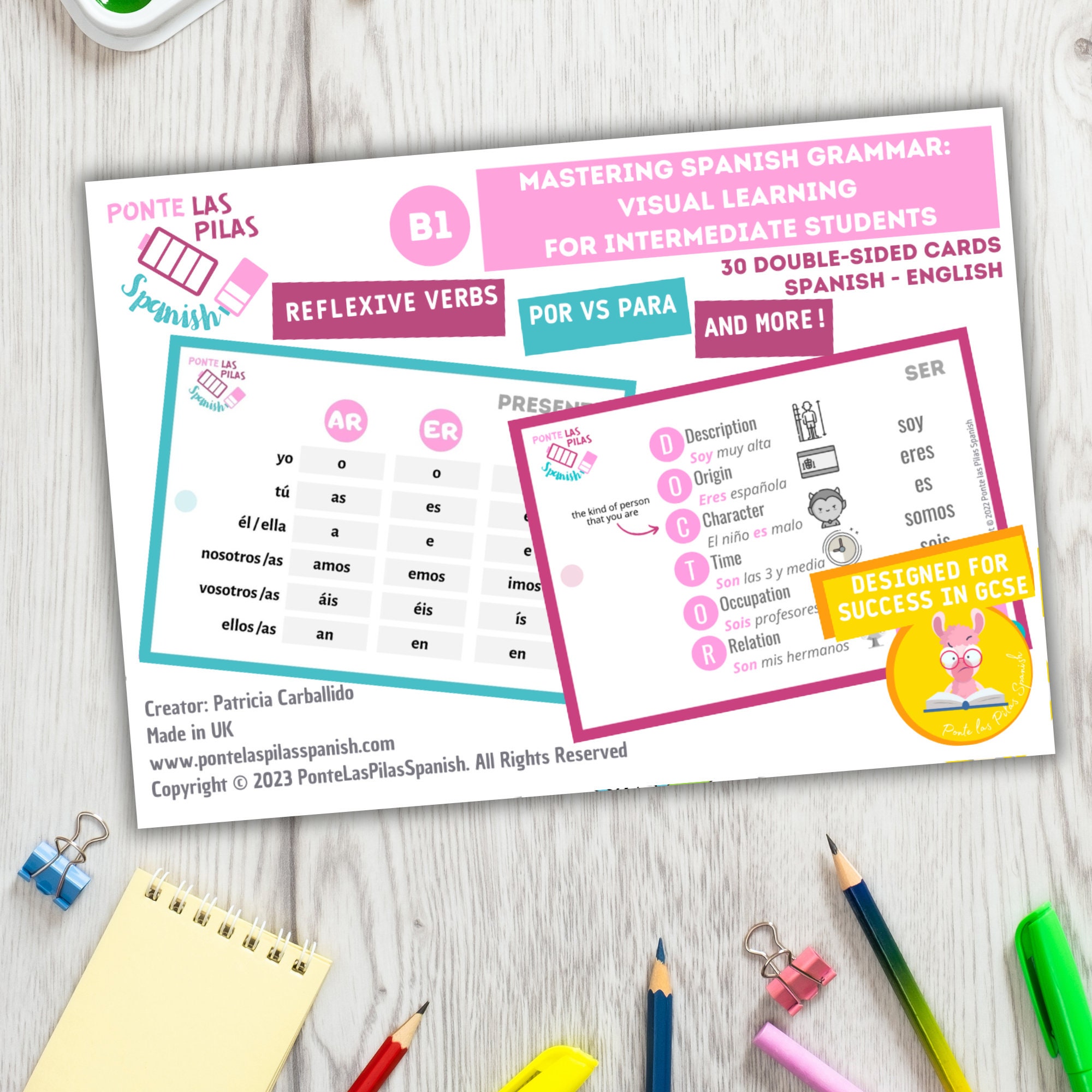 Spanish Flashcards GCSE Exams Revision Spanish Grammar Spanish Grammar ...