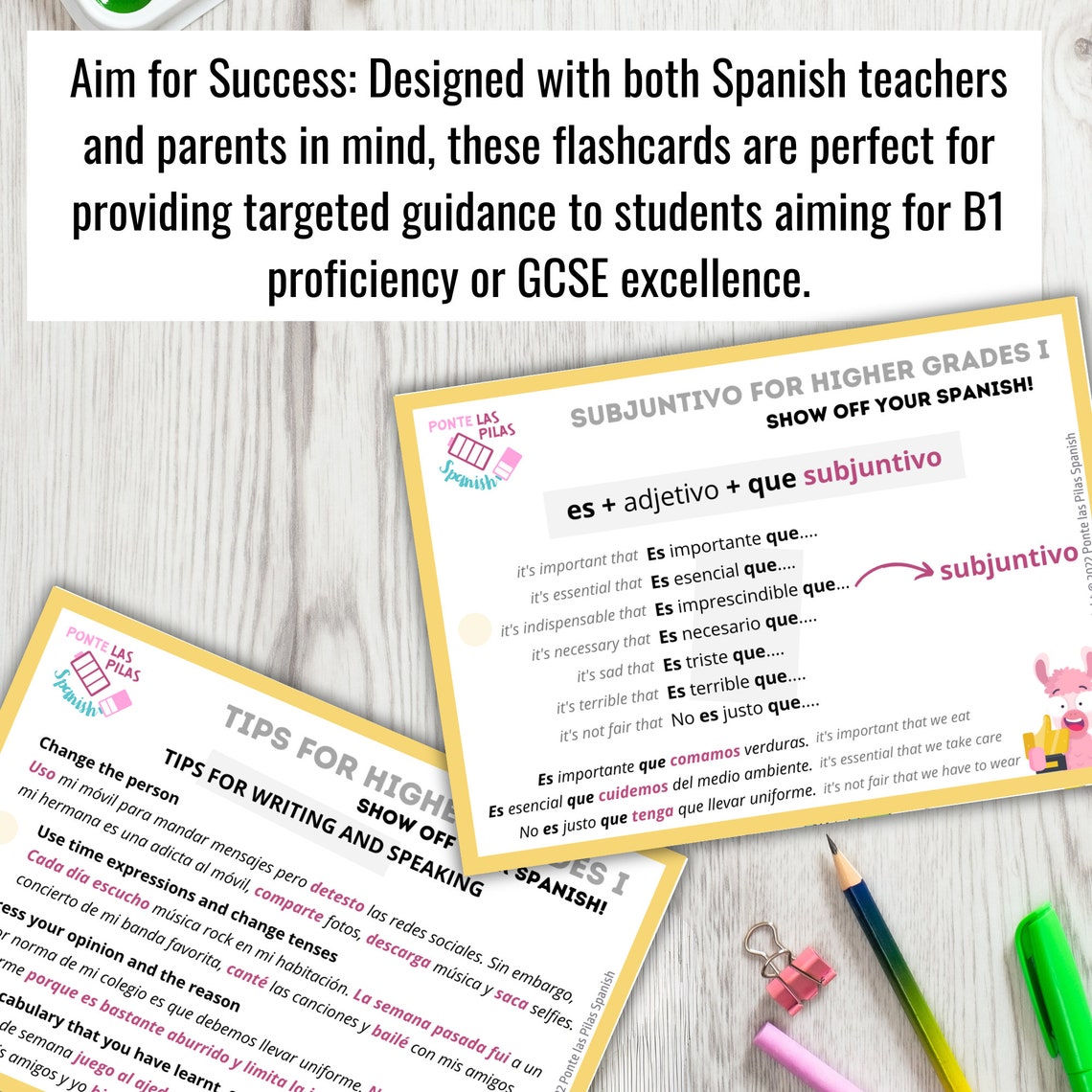 Spanish Flashcards GCSE Exams Revision Spanish Grammar Spanish Grammar ...