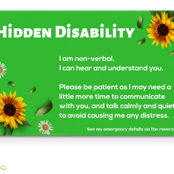 Sunflower Disability Awareness - Etsy