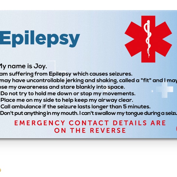 Epilepsy Card - Etsy