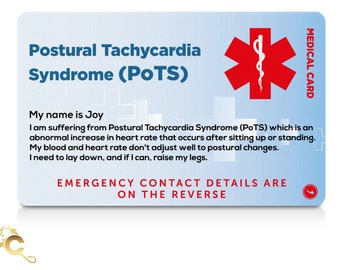 Pots postural Orthostatic Tachycardia Syndrome Photo Medical ID Alert ...