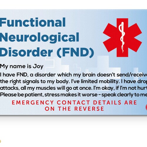 FND Awareness Emergency Medical ID Card Lanyard Keytag - Etsy India