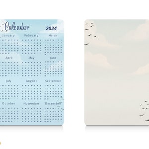 Calendar 2024 Wallet Card Credit Card Size Calendar 2024 Customisable ...