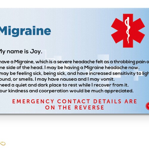 Epilepsy Awareness Medical ID Card With With Safety Breakaway - Etsy