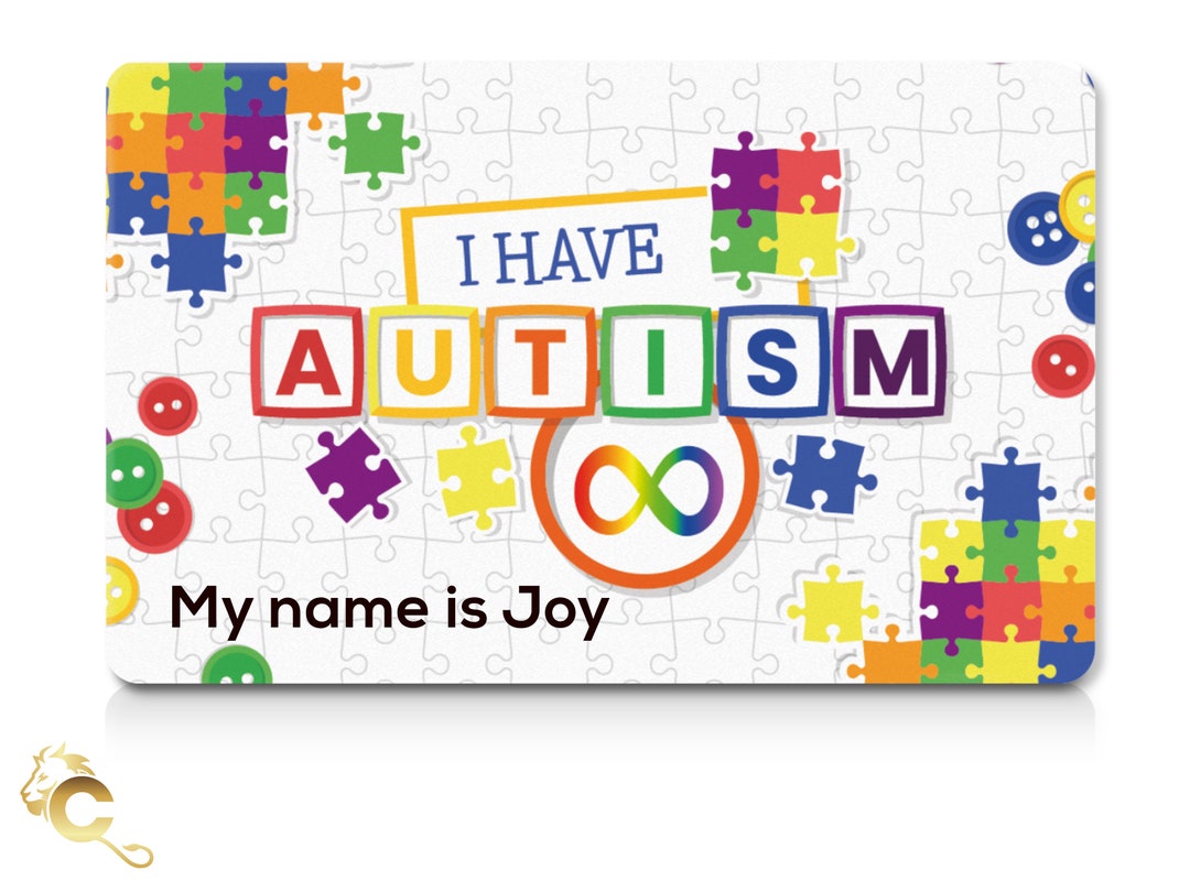 Autism Awareness Medical ID Card With Safety Breakaway Lanyard and ...