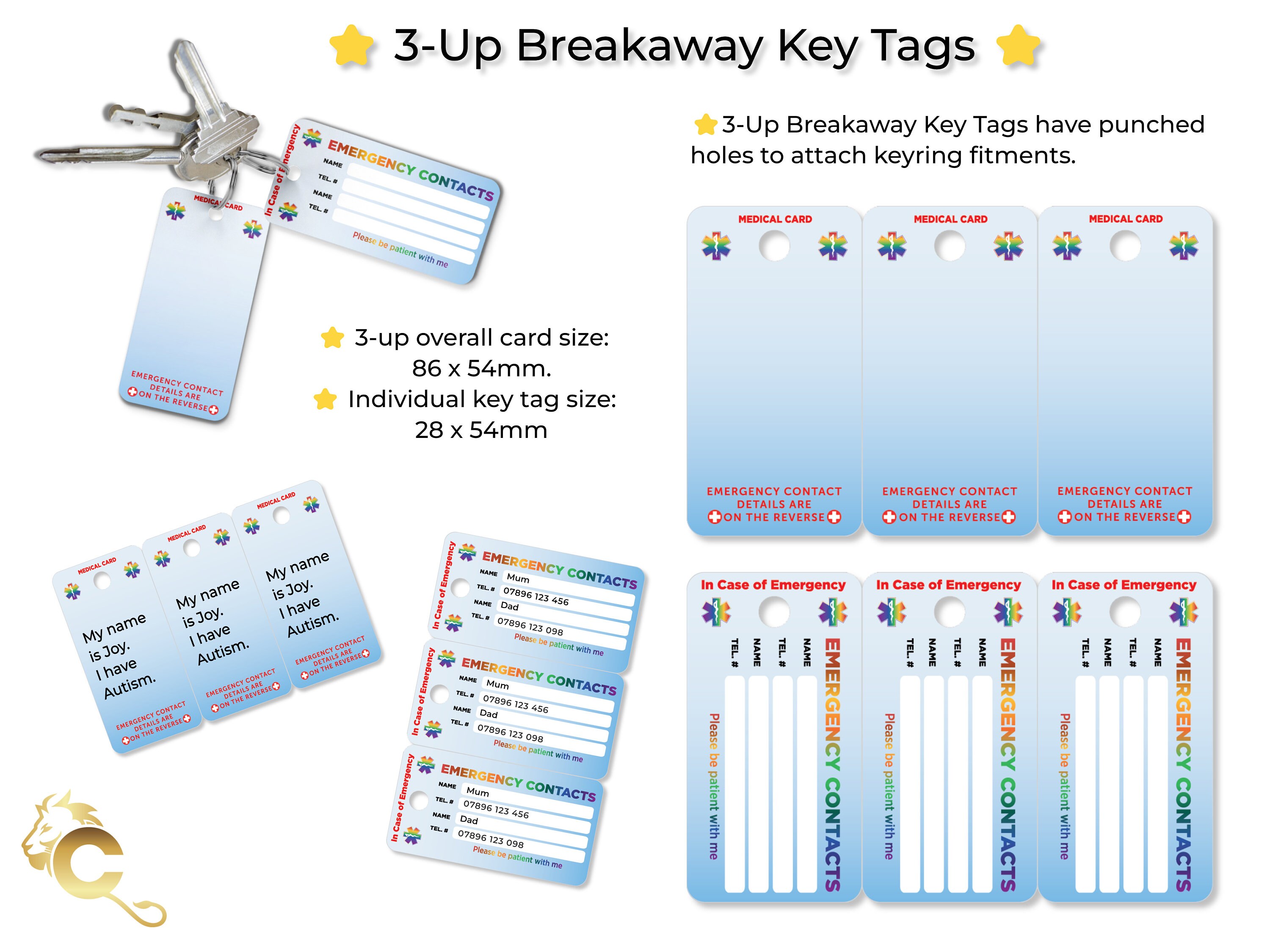 Autism Spectrum Disorder ASD Awareness Medical Alert Card - Etsy Australia