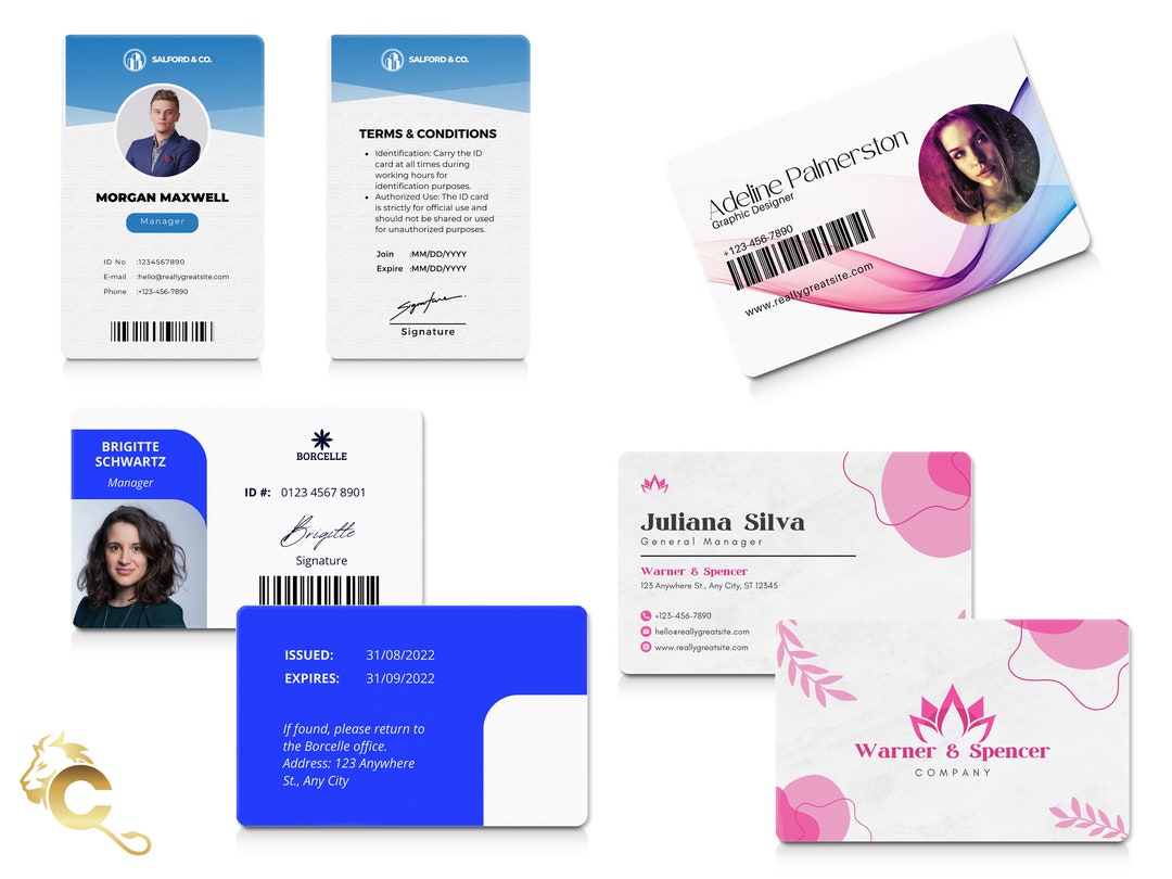 Personalised ID Card Customisable Photo ID Card With QR Code - Etsy