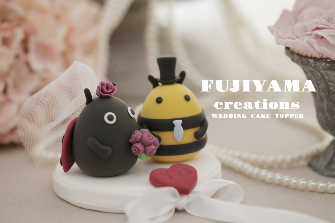 Ladybug and Bee Wedding Cake Topper,bees Cake Topper,ladybug Cake ...