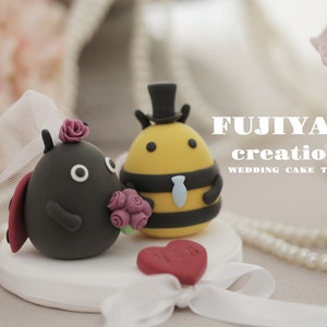 Ladybug and Bee Wedding Cake Topper,bees Cake Topper,ladybug Cake ...