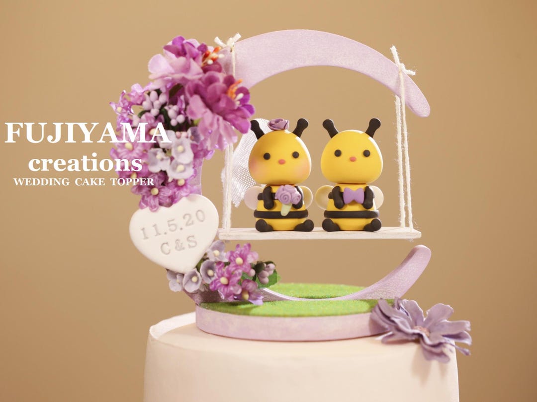 Kissing Bees Wedding Cake Topper,bee Cake Topper,ladybug Cake Topper ...