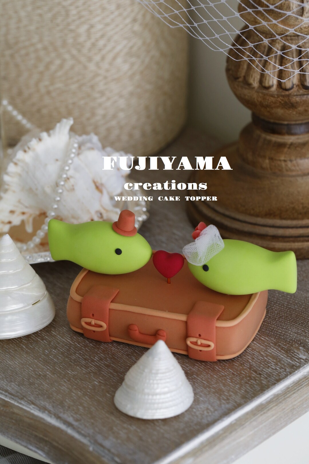 Kissing Fish Wedding Cake Topper,fish Bride and Groom Cake Topper,fish ...