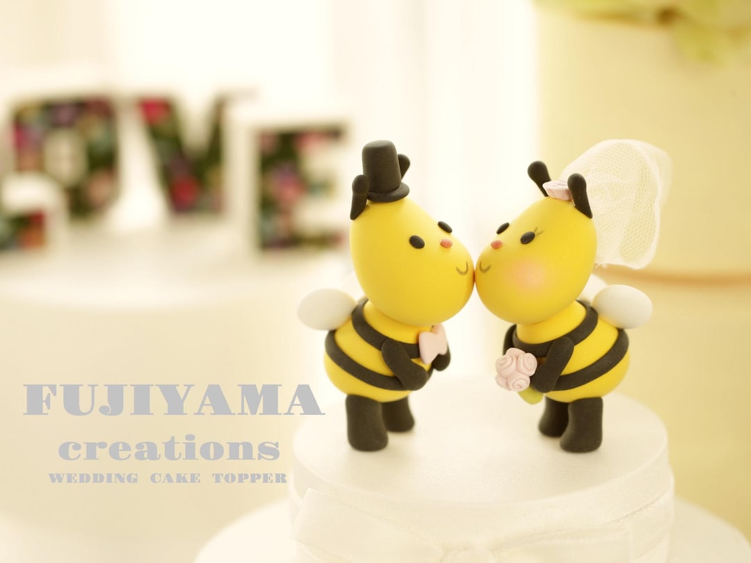 Kissing Bees Wedding Cake Topper,bee Cake Topper,ladybug Cake Topper ...