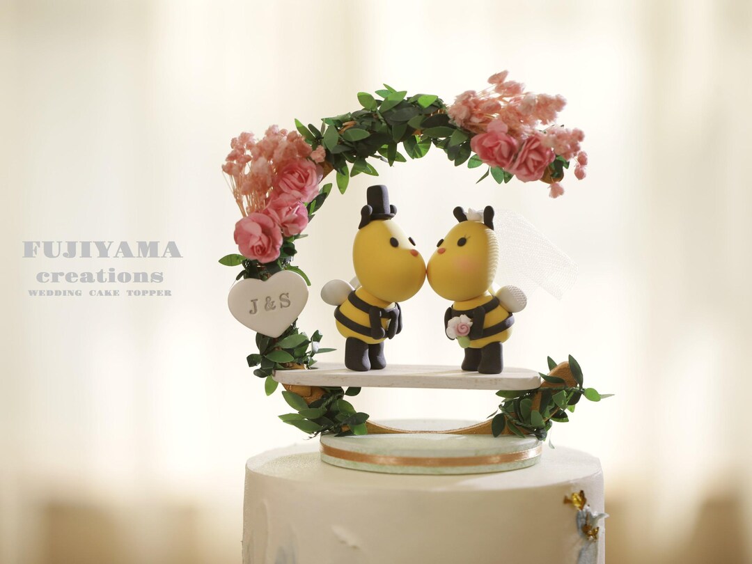 Kissing Bees Wedding Cake Topper,bee Cake Topper,ladybug Cake Topper ...