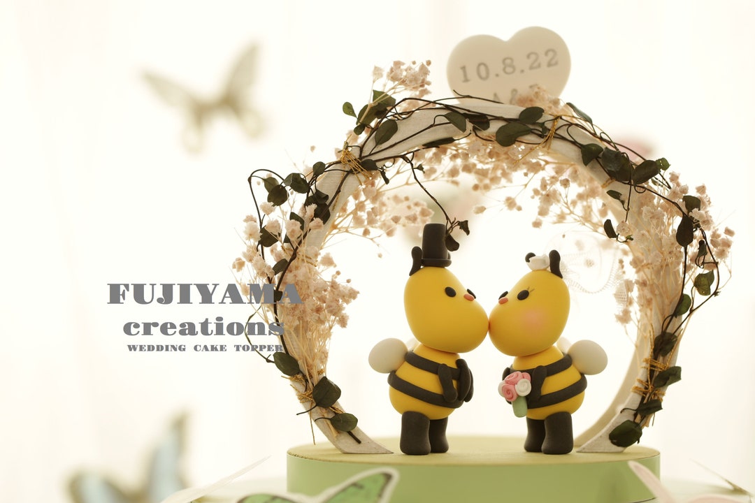 Kissing Bees Wedding Cake Topper,bee Cake Topper,ladybug Cake Topper ...