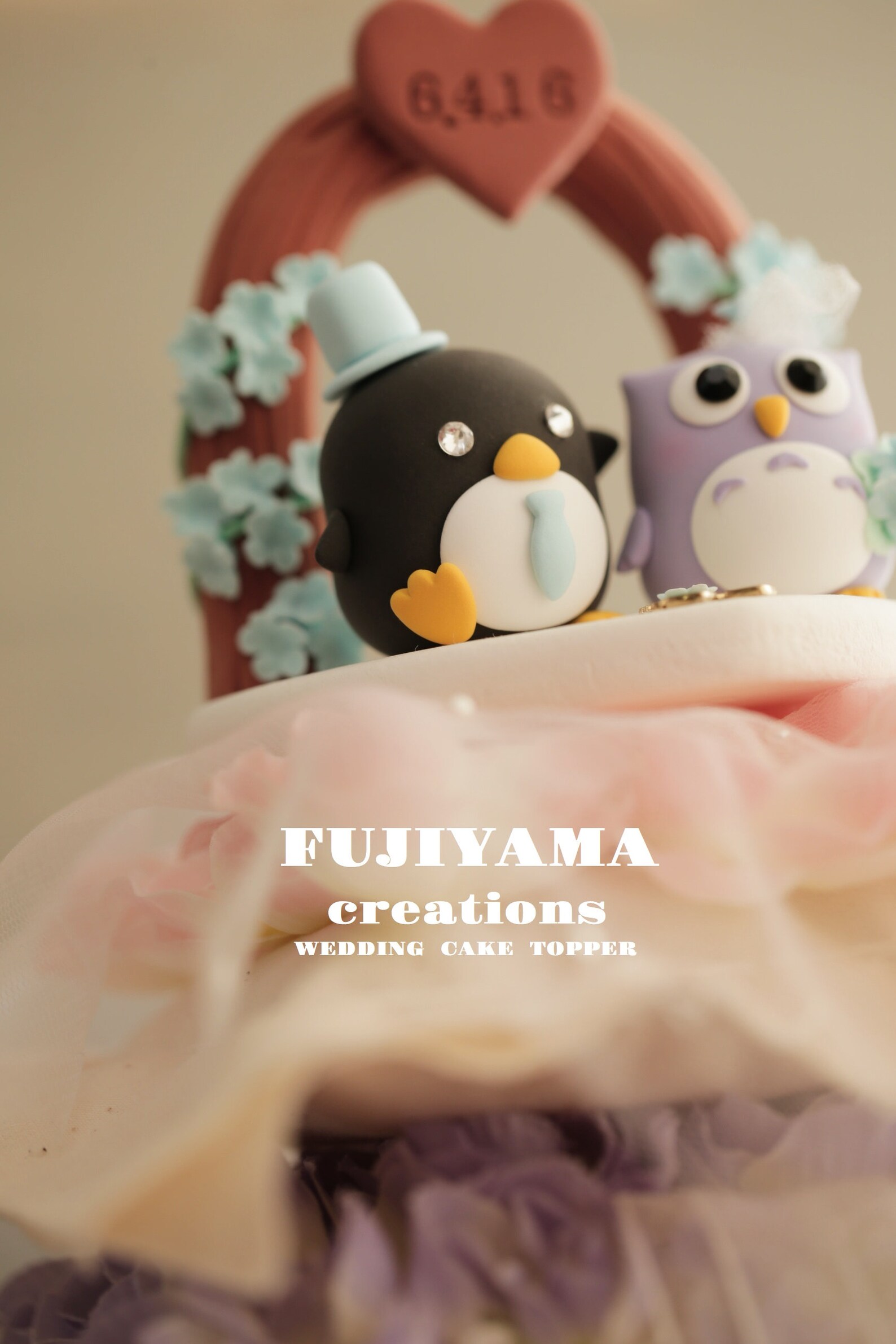 Penguin and Owl Wedding Cake Topper,owls Couple Bride and Groom Cake ...