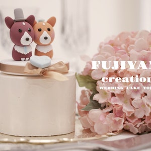 Corgi Couple Wedding Cake Topper,custom Corgi Cake Topper,pembroke ...